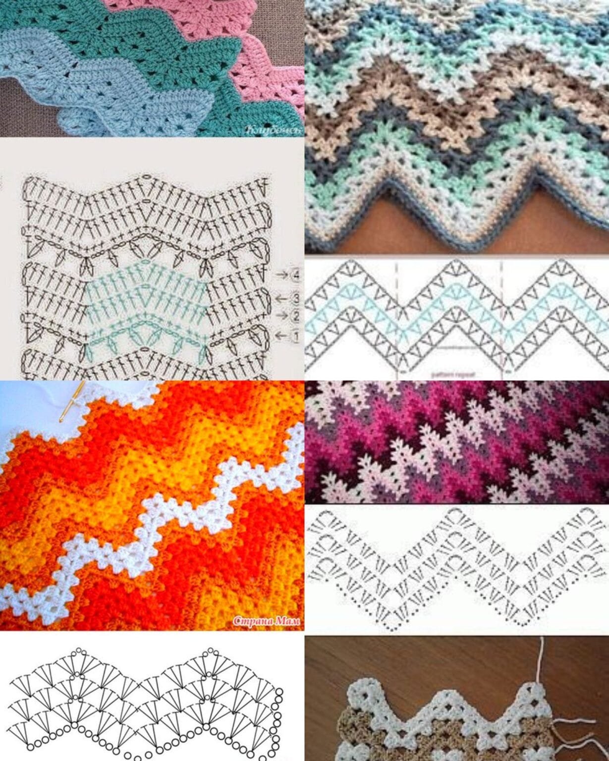Crochet zigzag blanket - Free Pattern - Hand Crafted