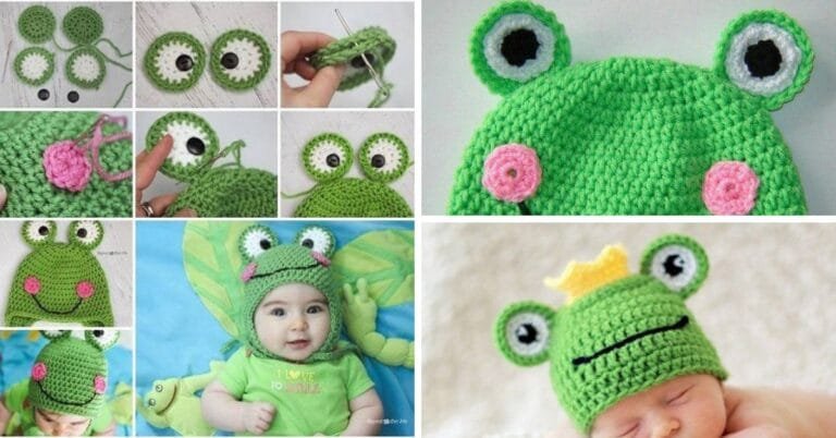 Crochet Cute Frog Hat Free Pattern - Hand Crafted