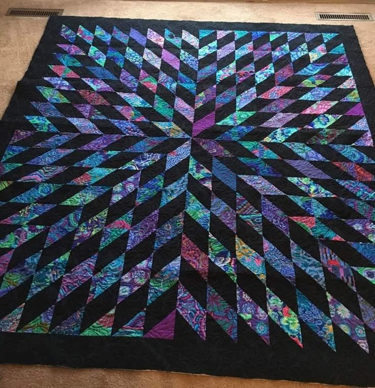 Starburst Quilt Free Pattern - Hand Crafted
