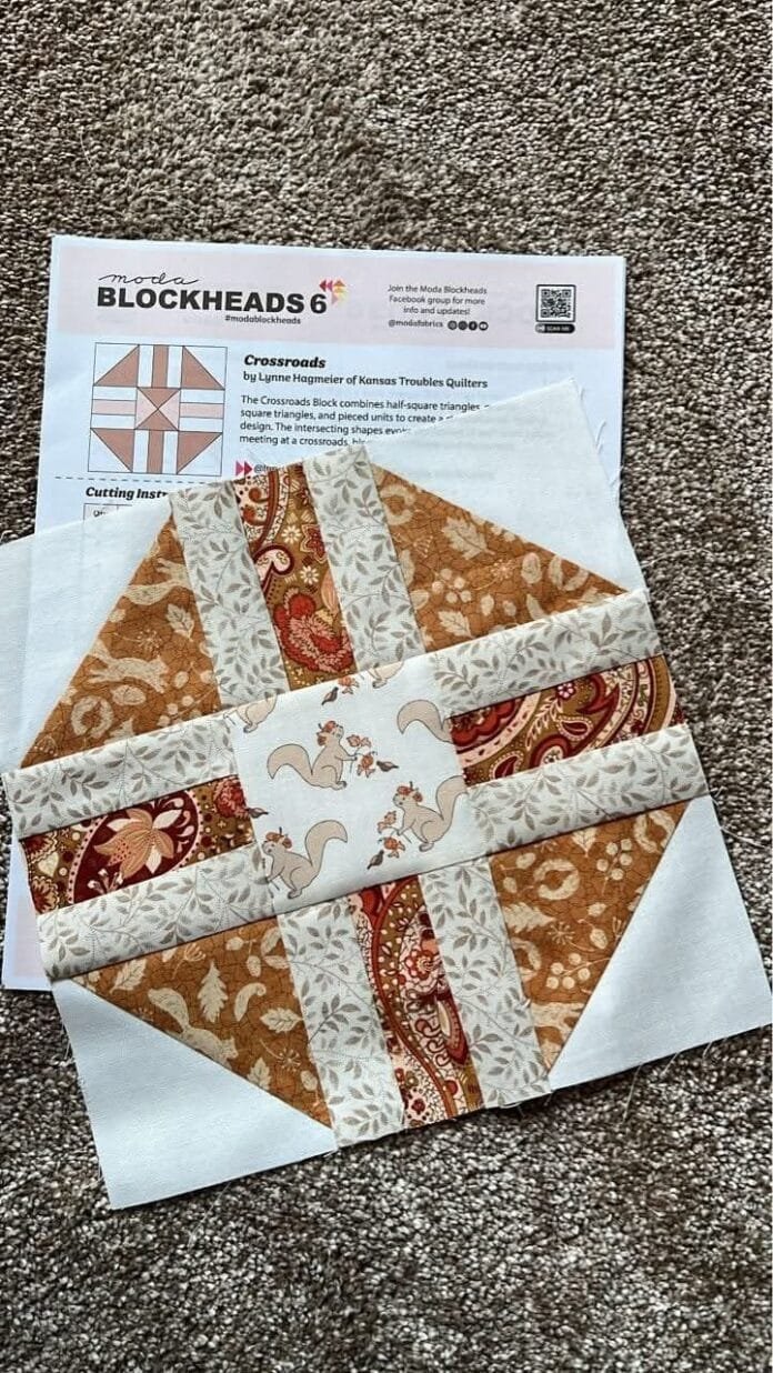 Crossroads Quilt Block Pattern - Hand Crafted