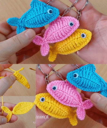 Crochet Fish Keychain Free Pattern - Hand Crafted