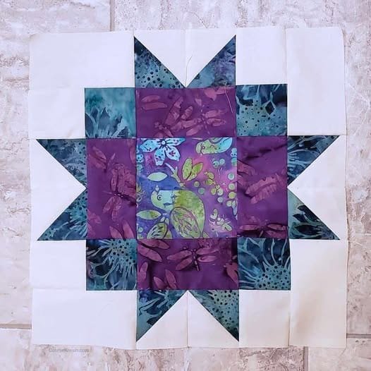 Maple Star Quilt Block Free Pattern - Hand Crafted