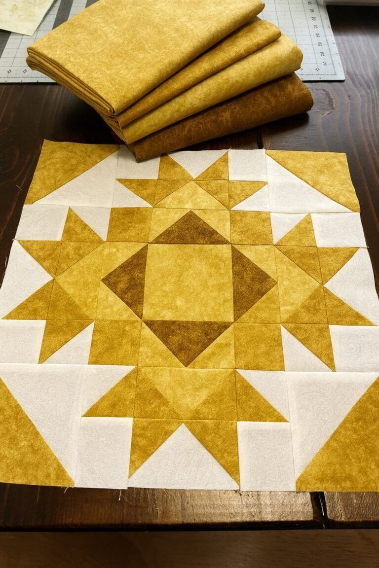 Thistle Bloom Block Pattern - Hand Crafted