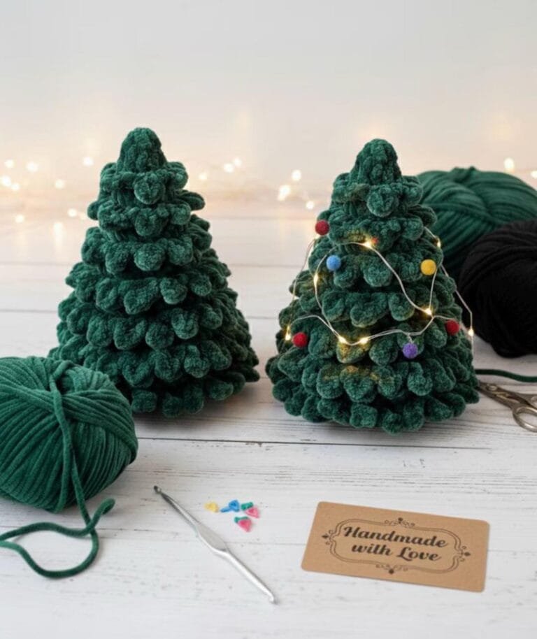 Lovely crochet Christmas trees Pattern - Hand Crafted