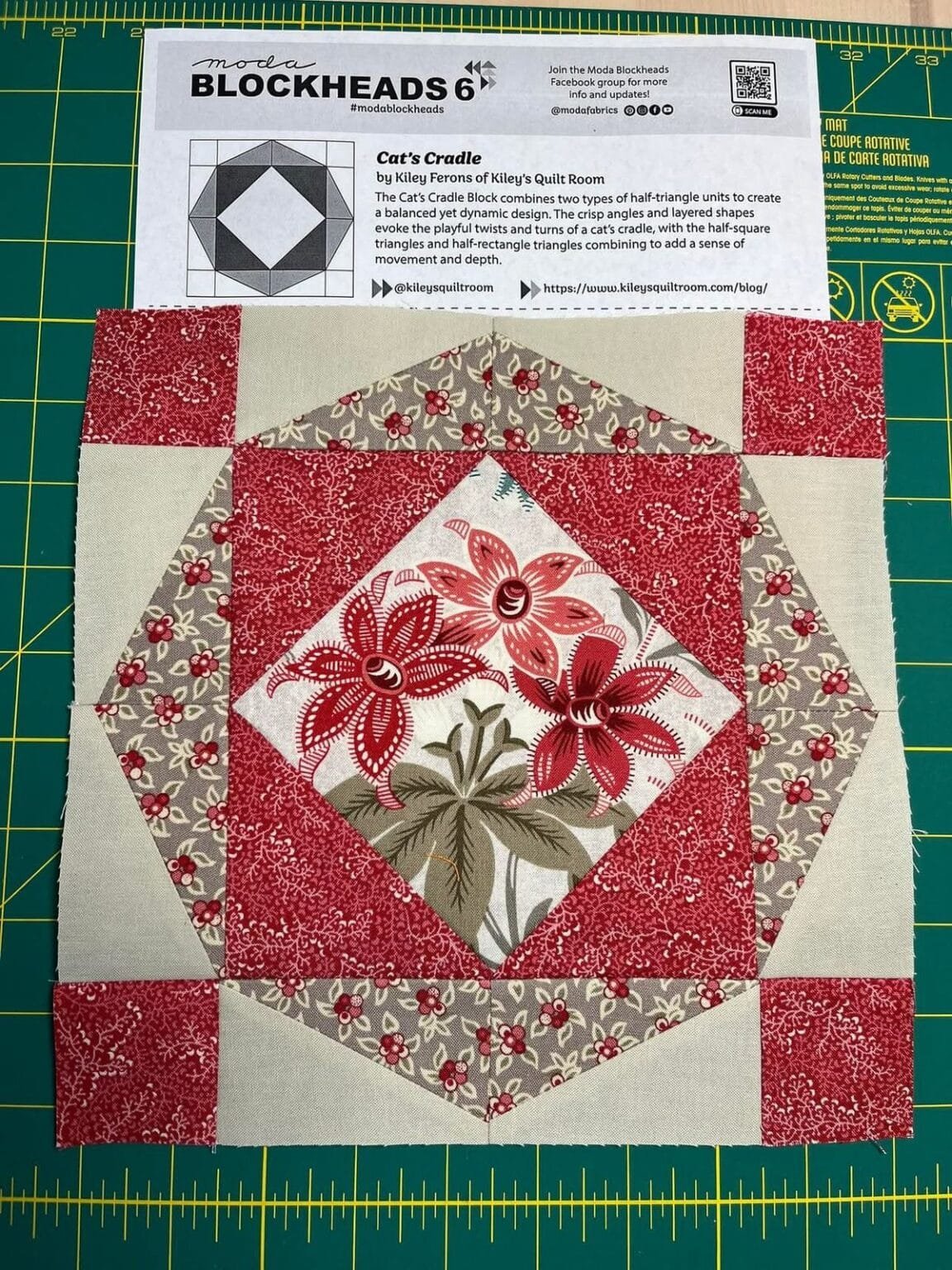 Cat’s Cradle Block Free Pattern - Hand Crafted