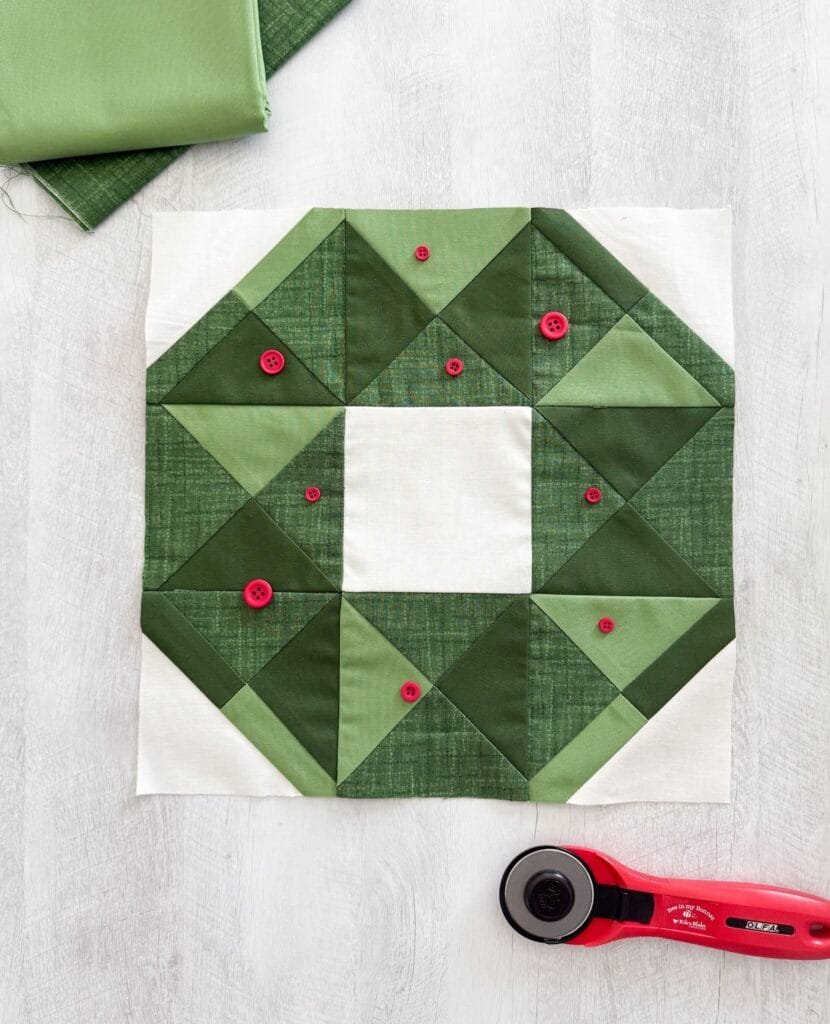 Sweet Wreath Block Quilt Pattern - Hand Crafted