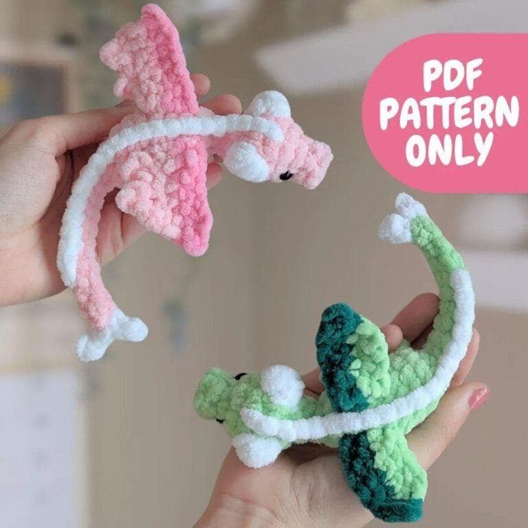 Tiny Crochet Dragons Pattern - Hand Crafted