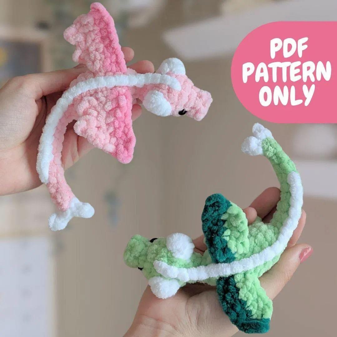 Tiny Crochet Dragons Pattern - Hand Crafted