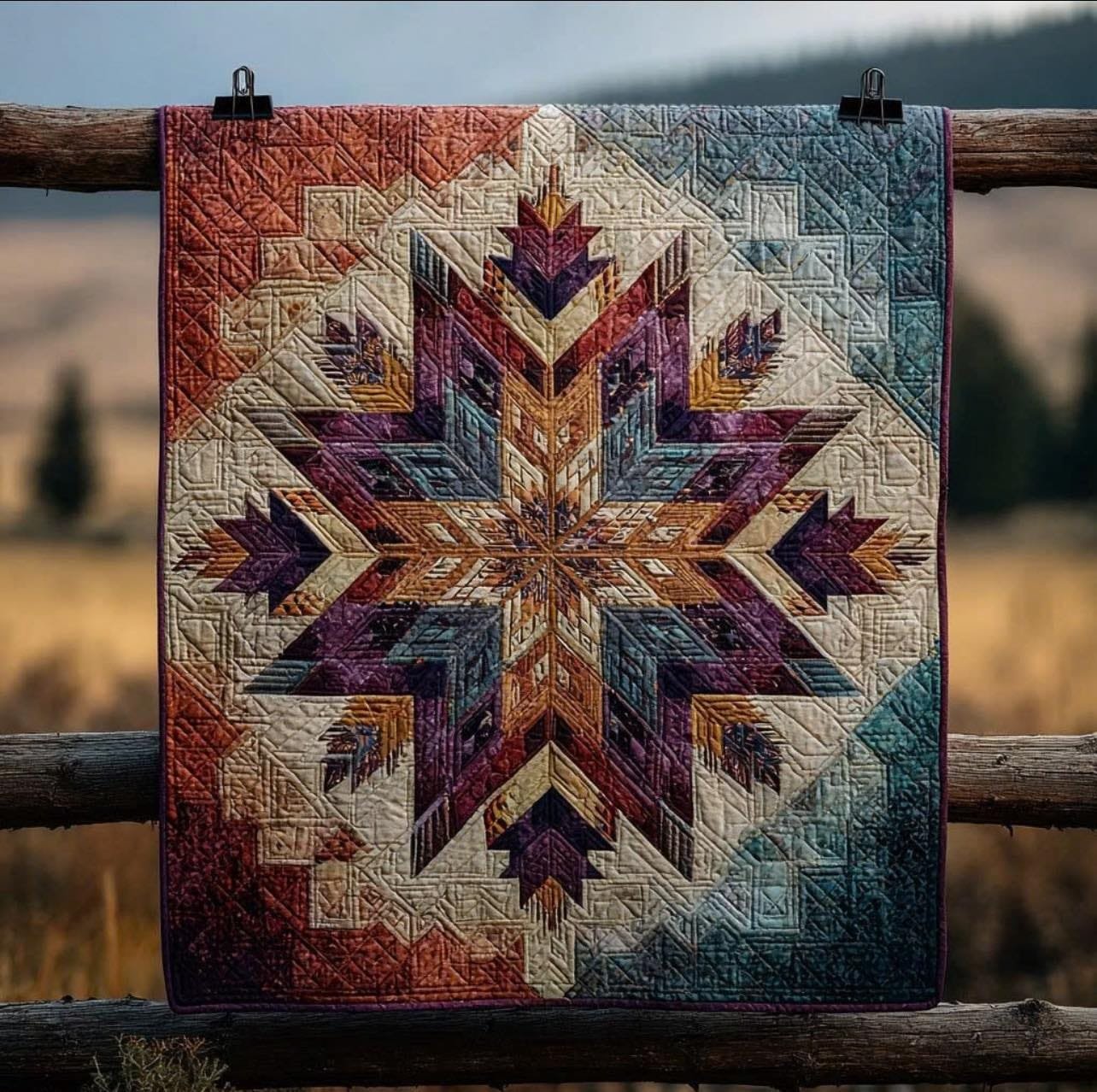 Starlit Mesa Quilt Pattern - Hand Crafted