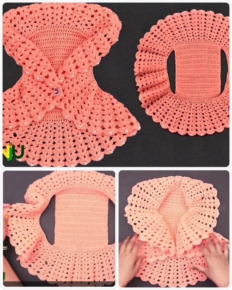 Baby Sweater Crochet Pattern - Hand Crafted