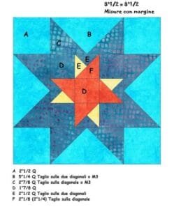 Displaced Star Quilt Pattern - Hand Crafted