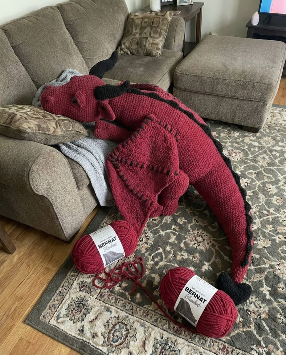 Crochet Guardian Dragon Pattern - Hand Crafted