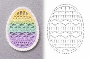 Crochet Egg Coaster for Easter Pattern - Hand Crafted