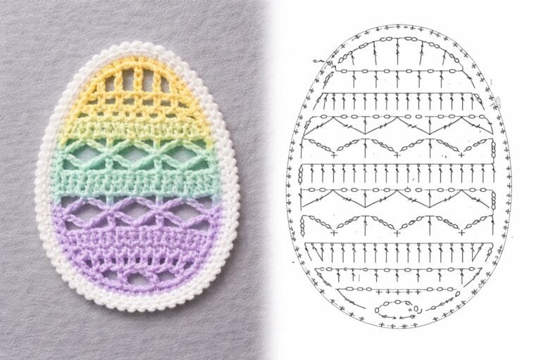 Crochet Egg Coaster for Easter Pattern - Hand Crafted