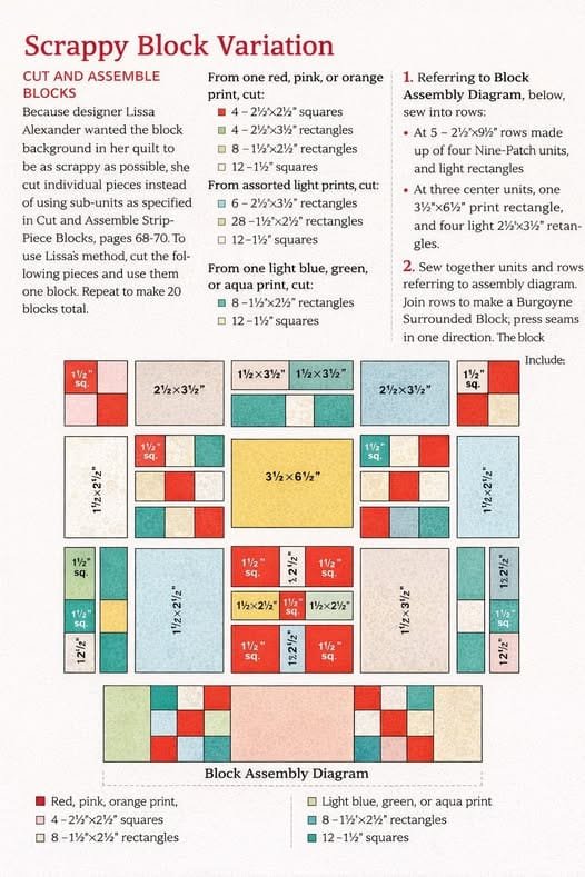 How to Sew the Easy and Scrappy Double Nine Patch Pattern - Hand Crafted