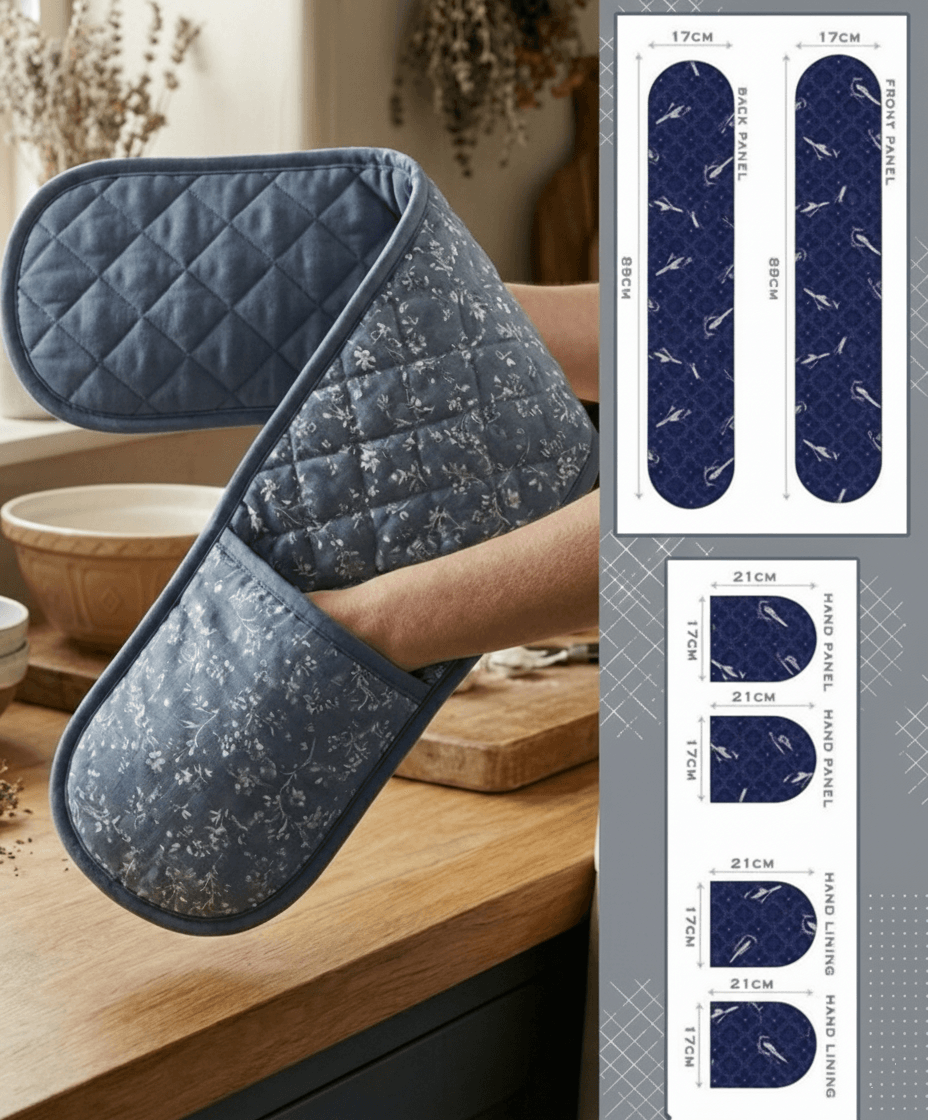 Sewing Double Oven Mitts Tutorial - Hand Crafted