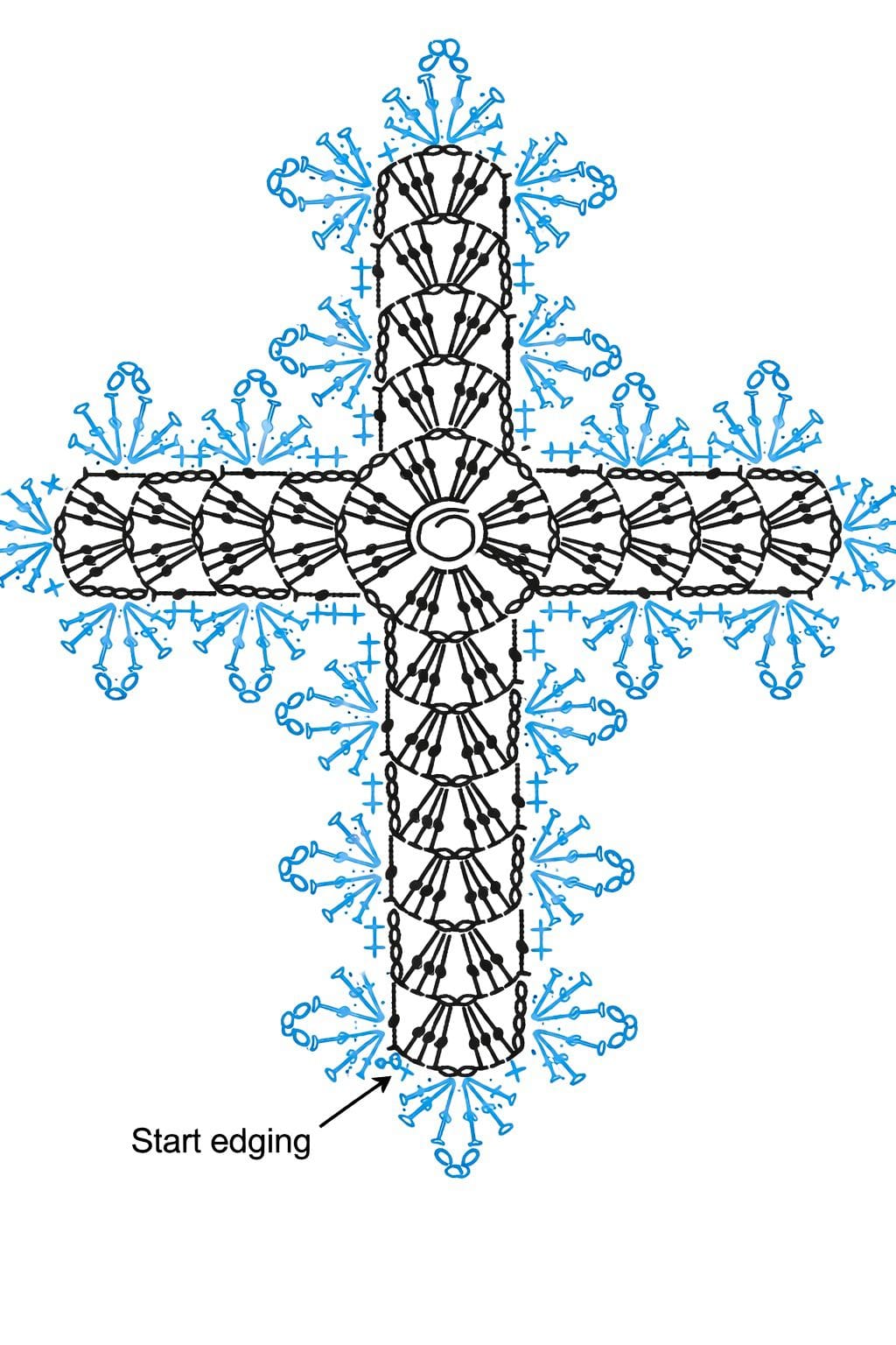 Crochet Cross Pattern - Hand Crafted
