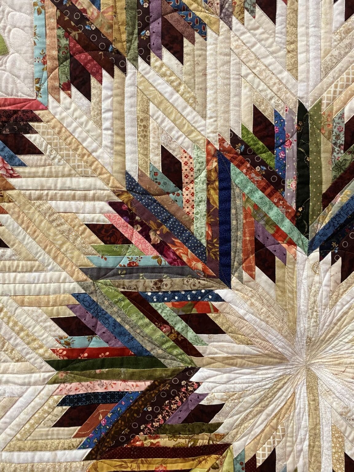 Diamond Log Cabin Quilt Pattern - Hand Crafted