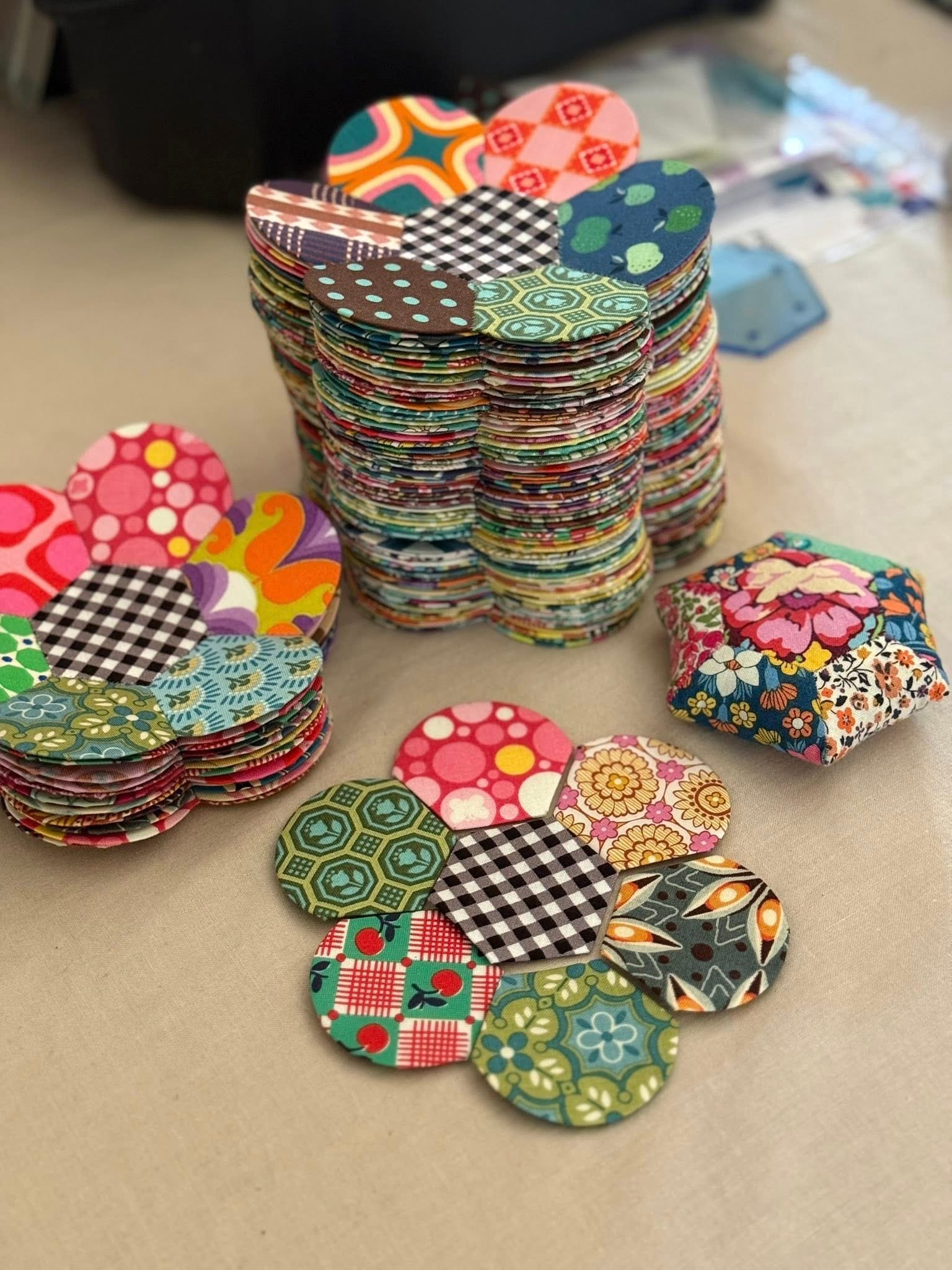 How To Make Fabric Hexagon Pattern - Hand Crafted