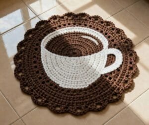 Crochet Coffee Mug Carpet Pattern - Hand Crafted