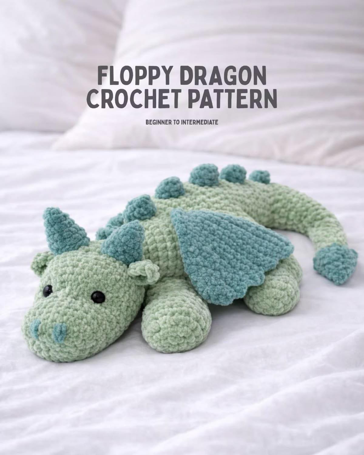 Floppy Crochet Dragon Pattern - Hand Crafted