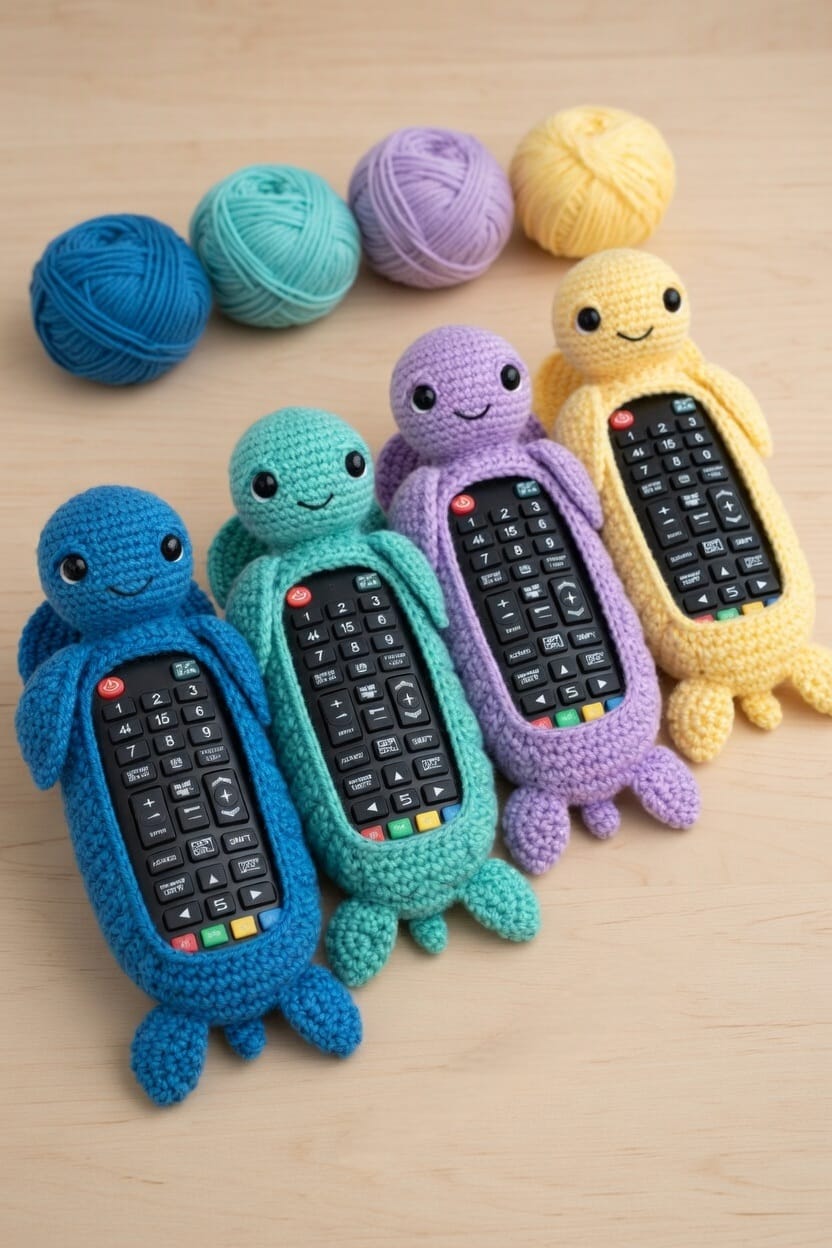 Crochet Sea Turtle Remote Holders Pattern - Hand Crafted