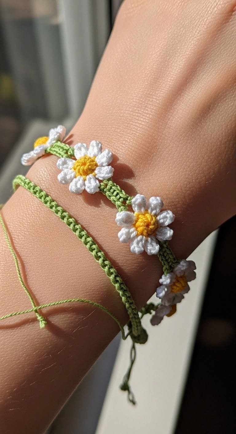 Daisy Bracelet Pattern - Hand Crafted
