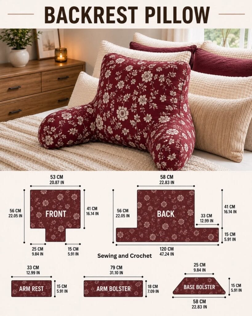 American Backrest Pillow Pattern - Hand Crafted